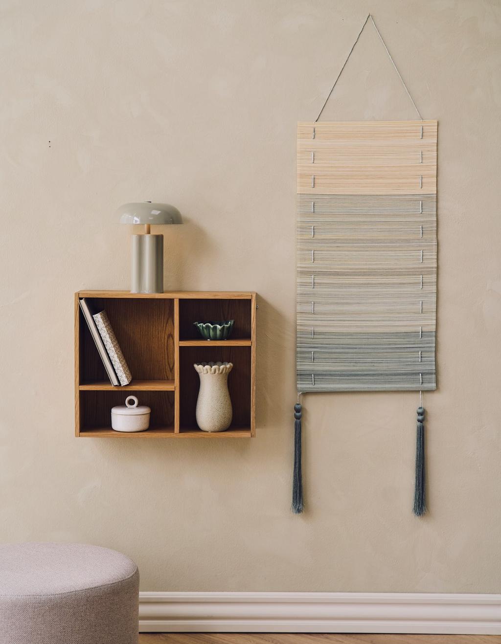 Decorative wall fan | Bamboo/acacia wood. 80 x 3.5 x 40 cm. | Nature