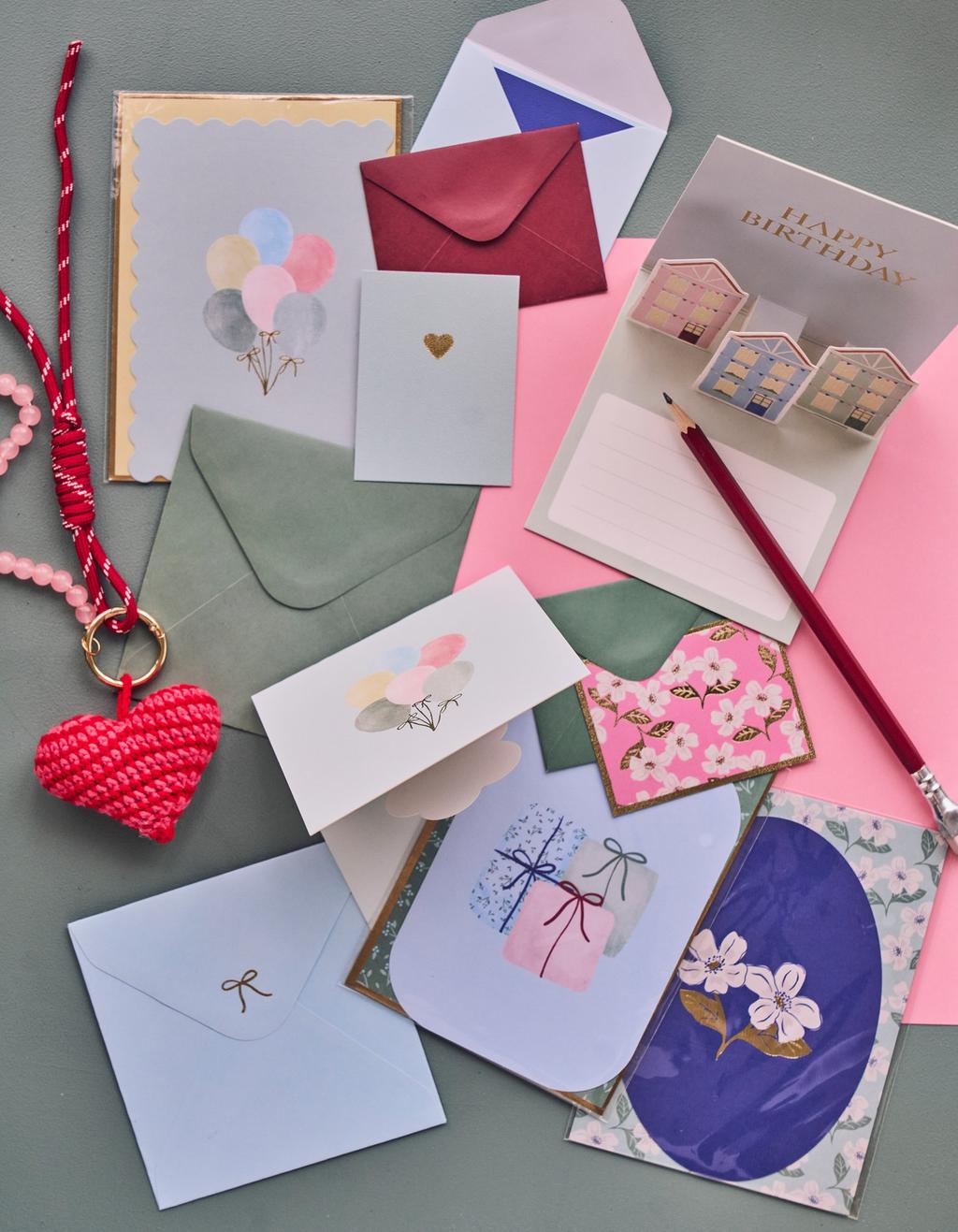 Greeting card with envelope | Paper. 10 x 14 cm. | Light Olive