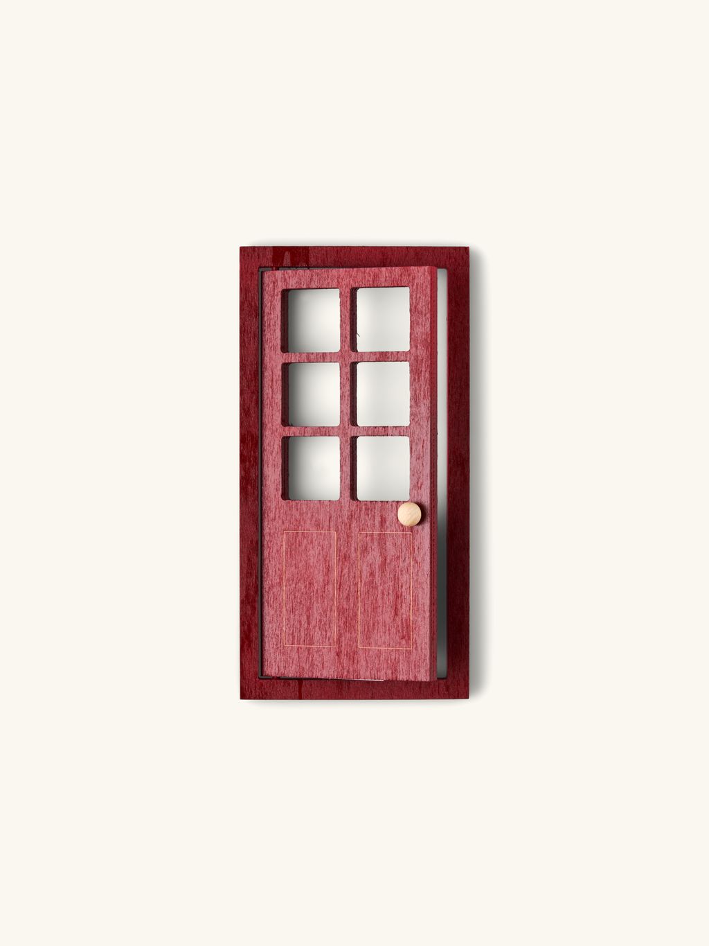 Nissedør | Fyrretræ. 19,5 x 10 cm. | Red