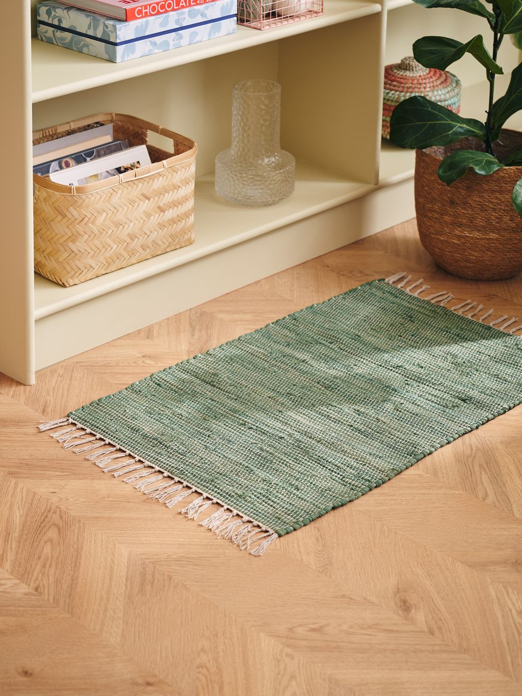 Tapis | Coton. 80 x 50 cm. | Moss Green