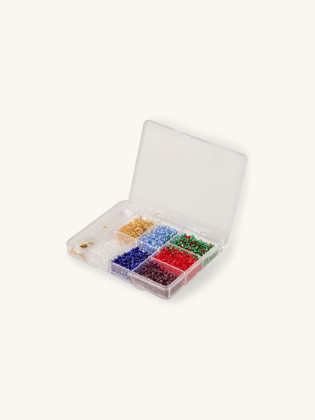 Bead set | Glass/nylon/iron. 7 colours. | Multi