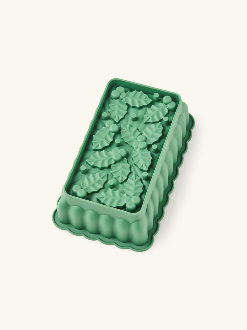 Baking mould | Silicone. 21 x 13 x 5.6 cm. | Pine Green