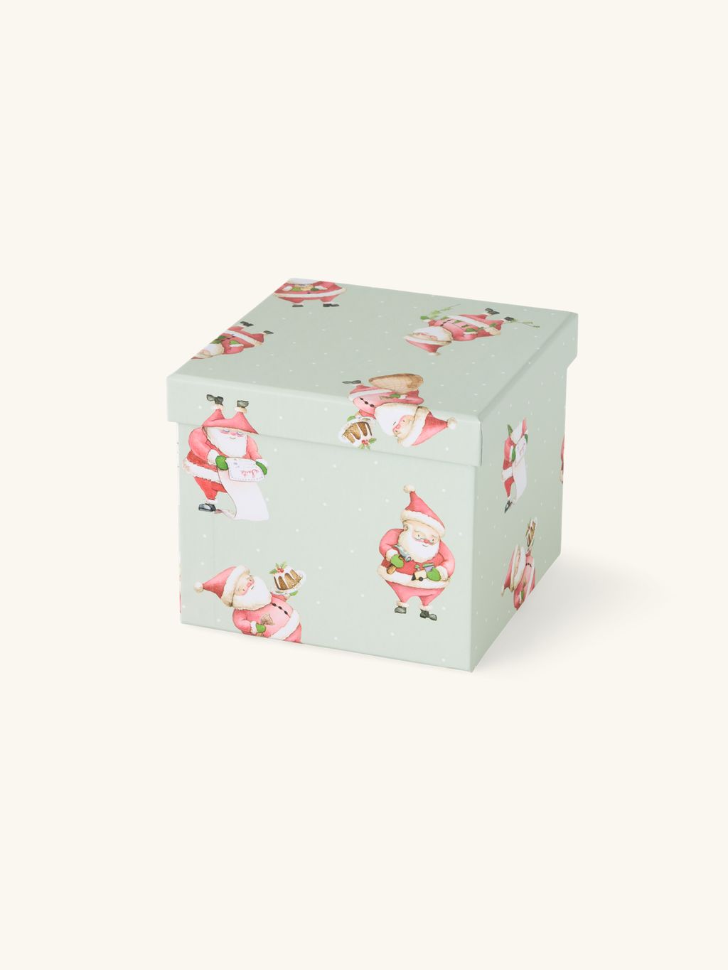 Boks med lokk | 13 x 13 x 11 cm. | Dusty Green