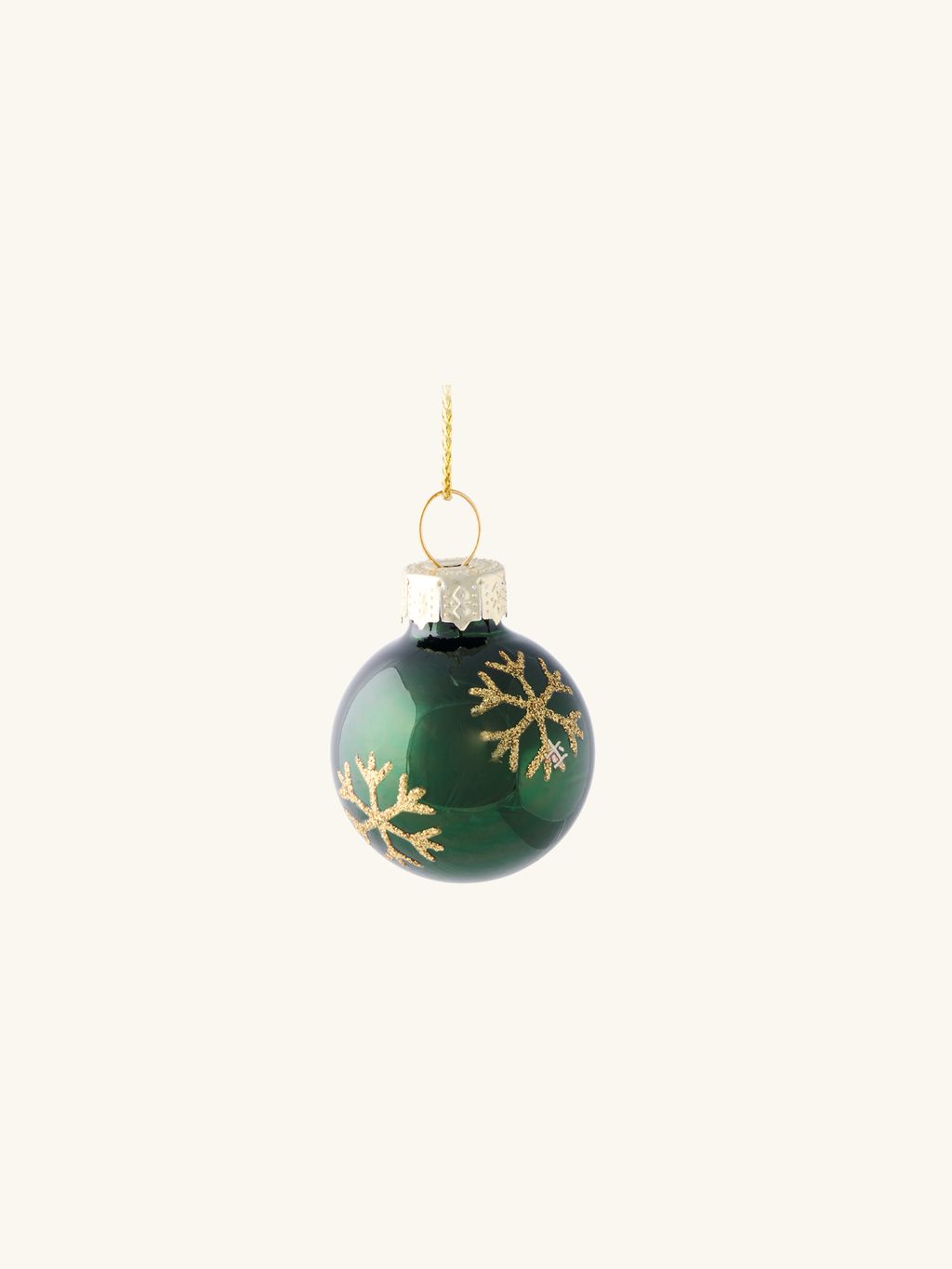 Boule de Noël | Verre. Ø3 cm. | Dark Green, Gold