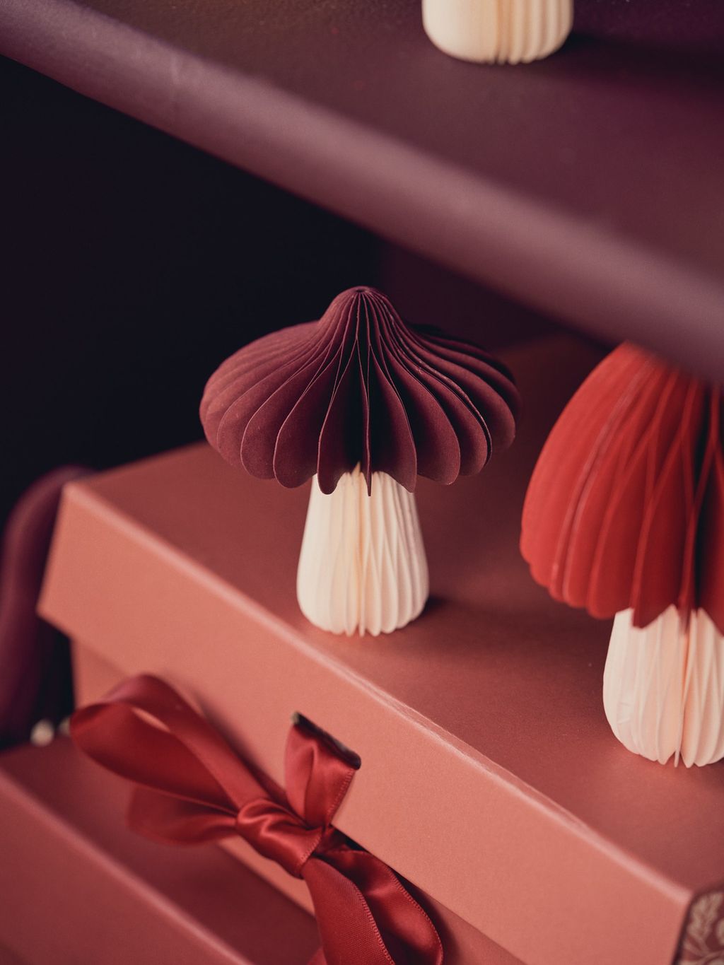 Champignon en papier | 8 cm. | Dark Rose