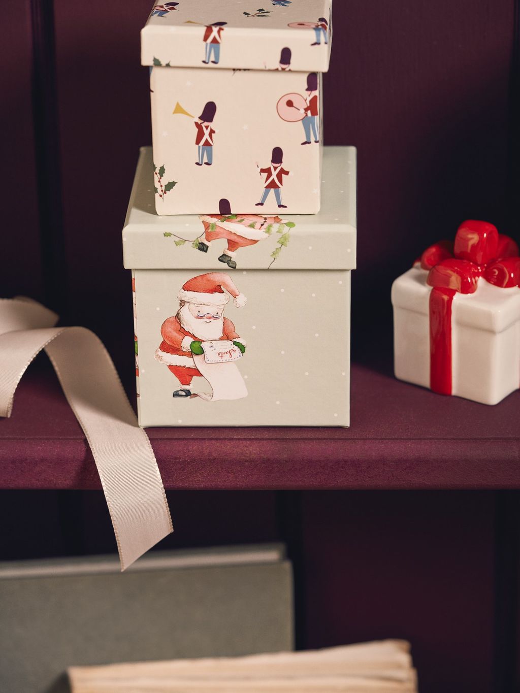 Boks med lokk | 13 x 13 x 11 cm. | Dusty Green