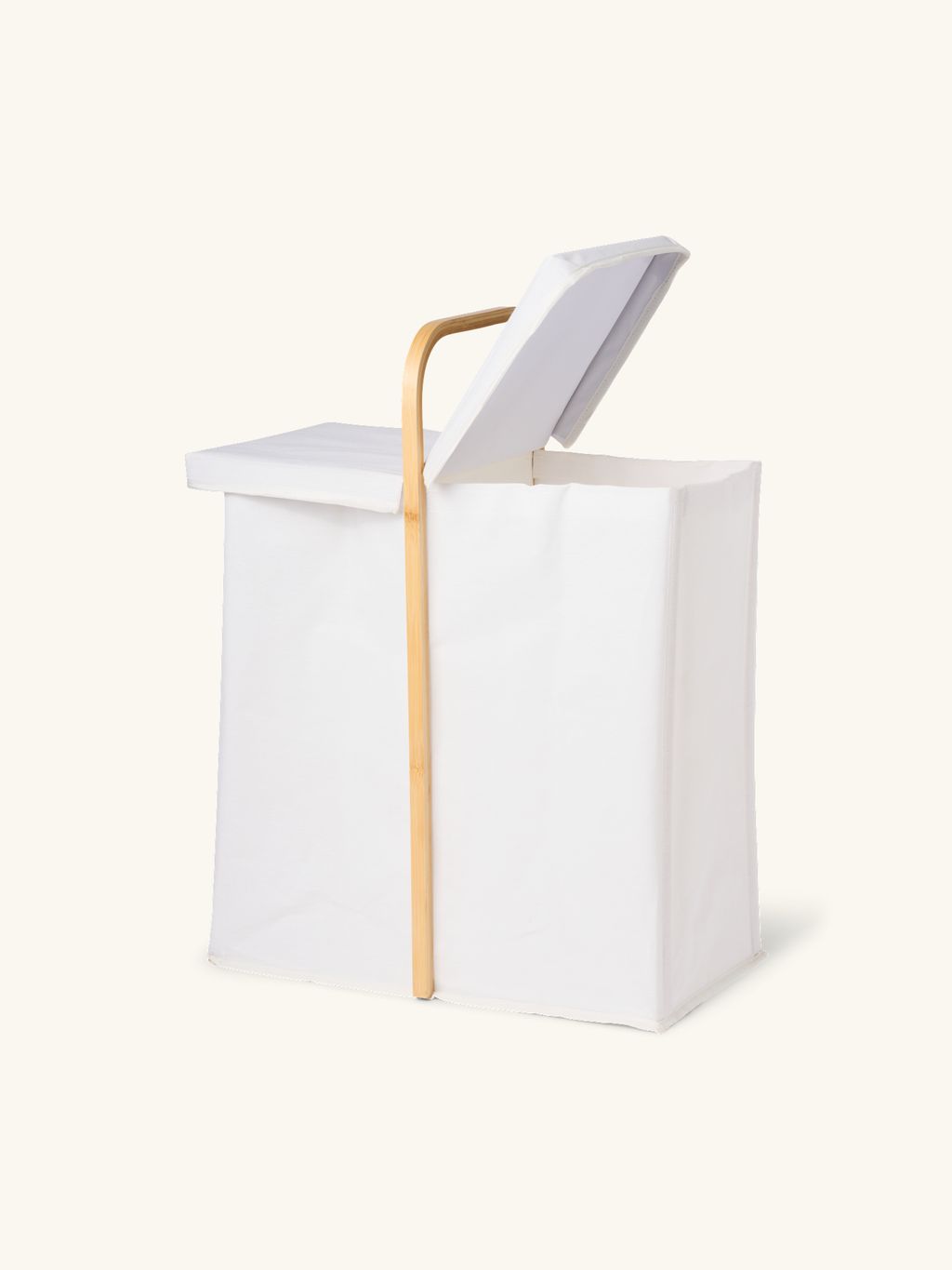 Vasketøjskurv med to rum | 55 x 30 x 54 cm. | Off White