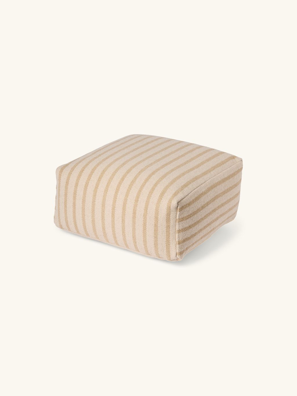 Pouffe | Cotton. 40 x 40 x 20 cm. | Camel