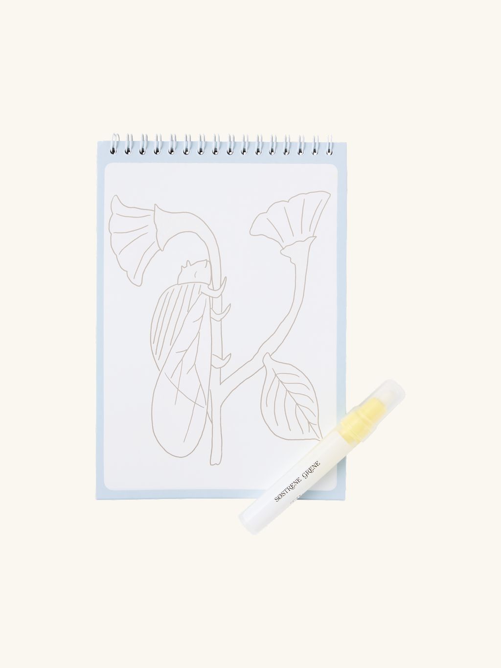 Magical water colouring book with pen | Paper. 26 x 31 cm. | Smokey Blue