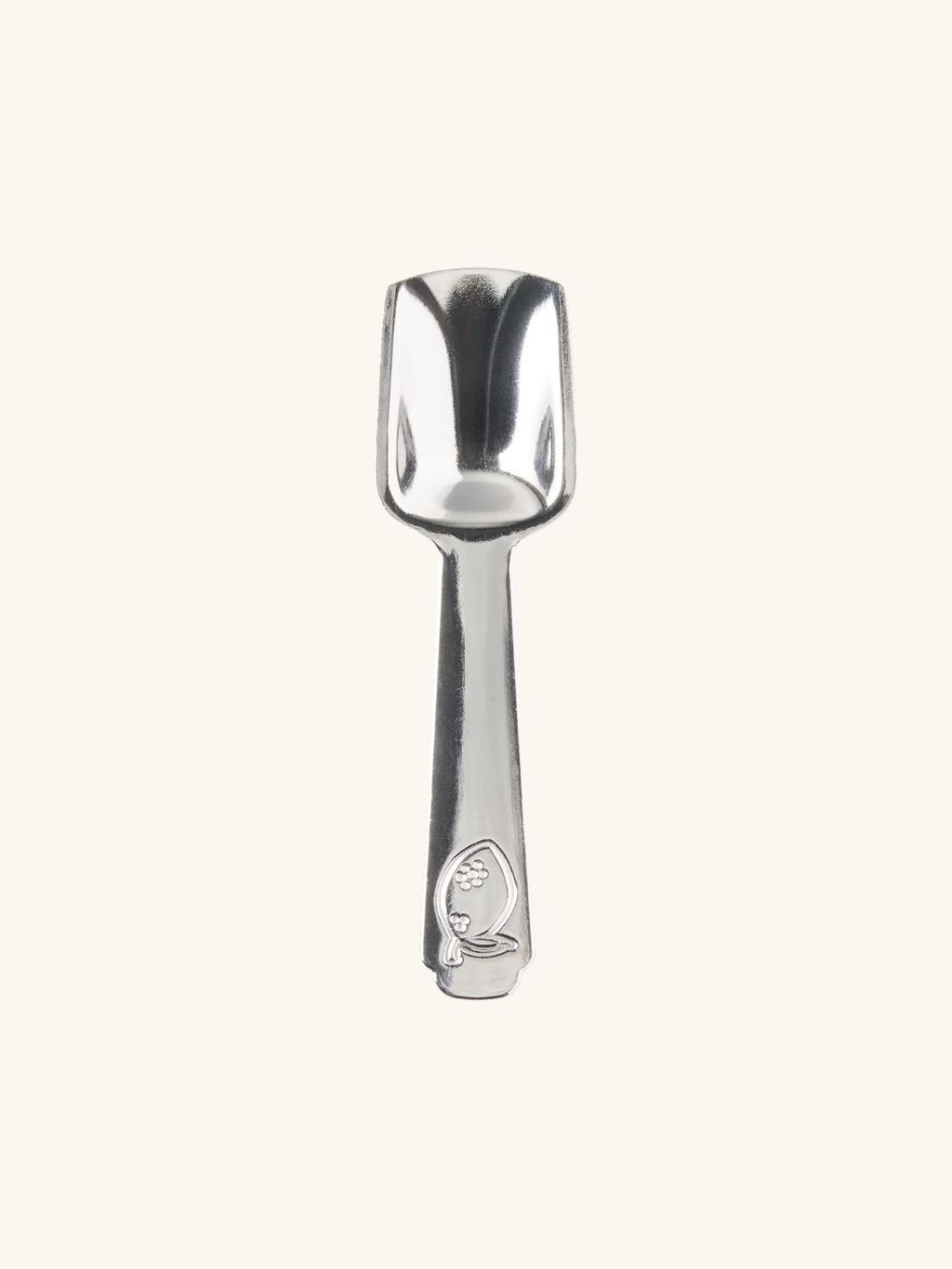 Cuillère à glace | Acier inoxydable. 10 x 2,2 cm x 8 mm. | Silver Grey