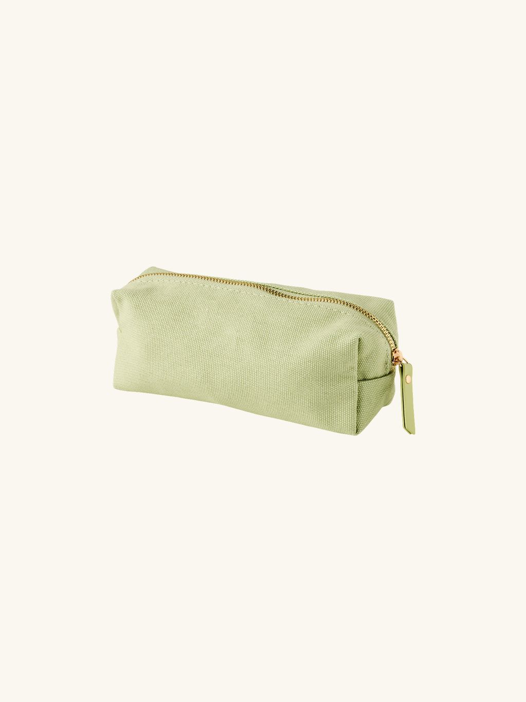 Trousse à crayons | Textile. 20 cm. | Olive Green, Off White