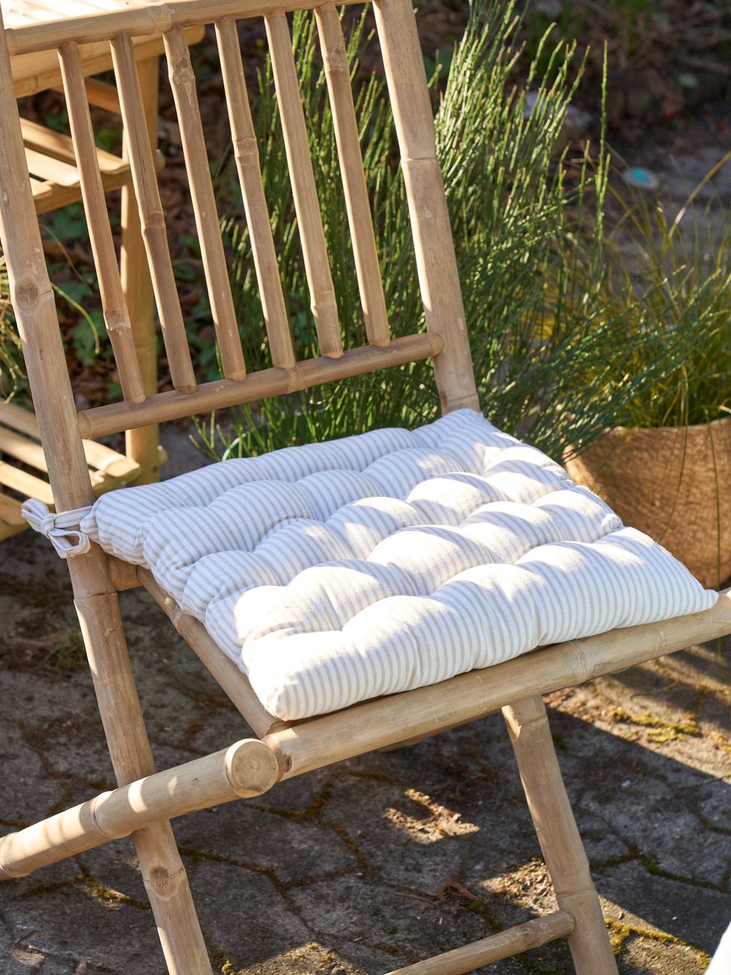 Coussin de siège | Garnissage en coton/polyester. 40 x 40 cm. | Sand