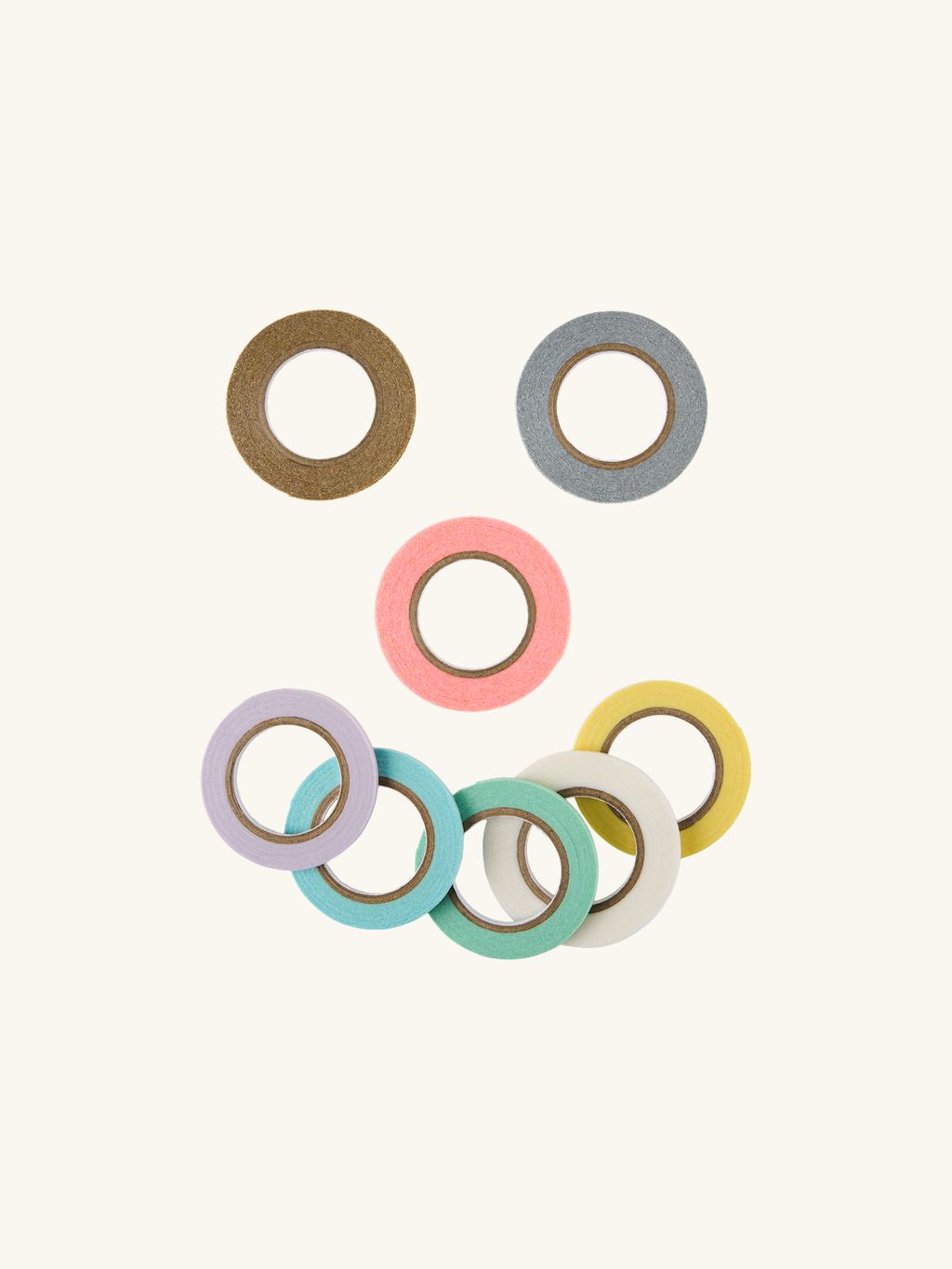 Decorative tape | Paper. 8 m x 3 mm. 8 pcs. | Multi