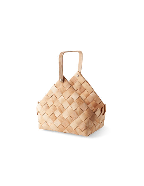 Korg med handtag | Cypress. 36 x 19,5 x 13/27 cm. | Nature