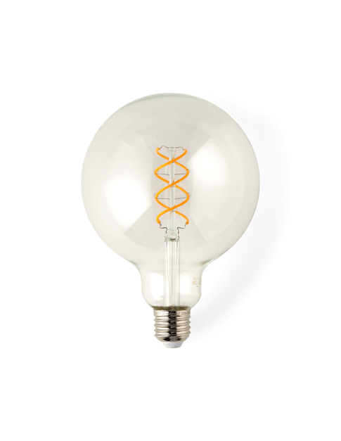 LED Bulb Transparent Globe | Glas. E27. 4,9W. 12,5 x 17,5 cm. | Clear ...