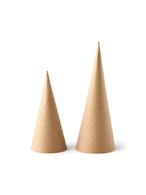 Cônes en carton DIY | Papier. Ø7 x 16cm/Ø8 x 20 cm. Lot de 2. | Craft
