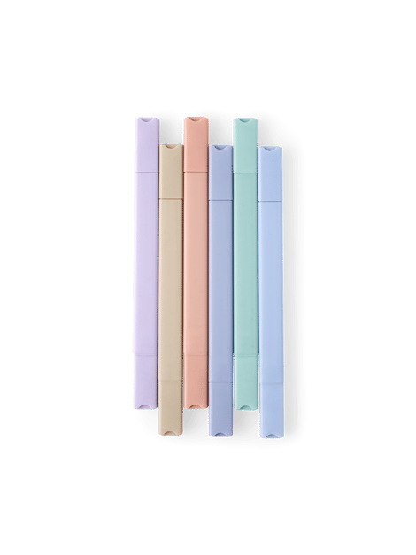 Highlighter set | Polypropylene/water-based ink. 6 pcs. | Multi