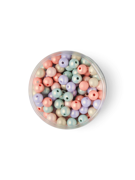 Perlen | Polystyrol/Polyacryl. 30 g. Ø8 mm. | Multi