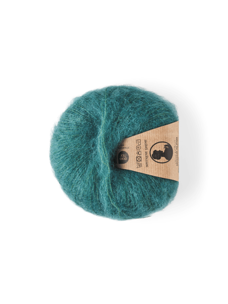 Mohair-Nylon-Garn | Mohair/Nylon. 25 g. | Dark Green
