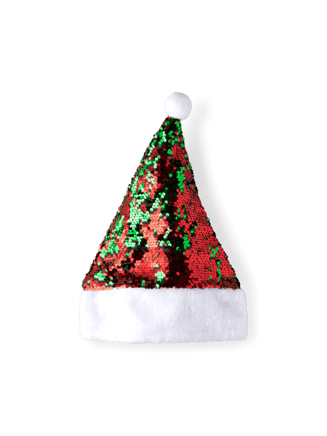 Nissehue med pailletter | 1 stk. | Red