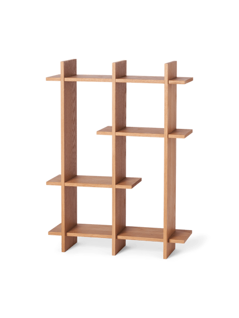 Wall shelf | MDF/oak veneer. 52 x 16 x 71 cm. | Nature