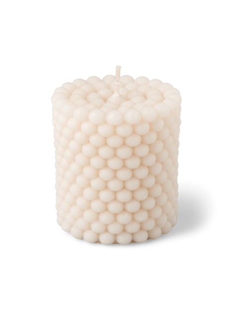 Pillar candle | Paraffin wax/stearin. Ø6 x 7 cm. 25 hours. | Off White
