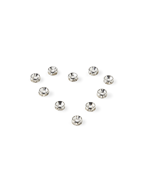 Perlen | Messing. 10 Stck. | Silver