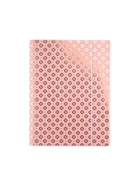 File folder with elastic | Cardboard. 32 x 24 cm. | Dusty Rose, Gold
