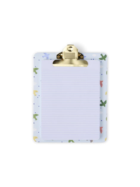 Clipboard with notepad | Paper. 21.5 x 17.7 cm. 80 sheets. | Ice Blue