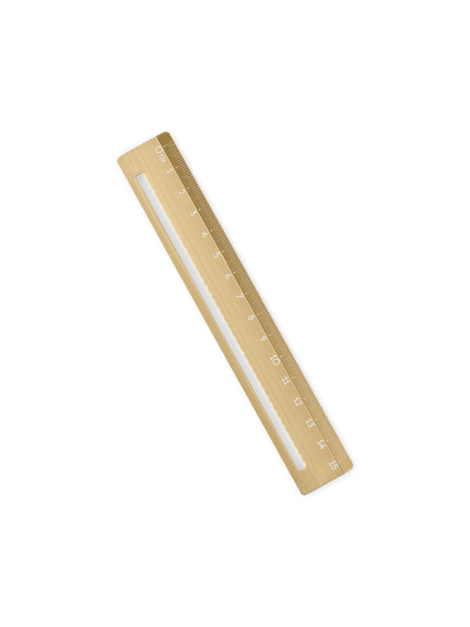 Ruler 15 cm | Metal. | Gold