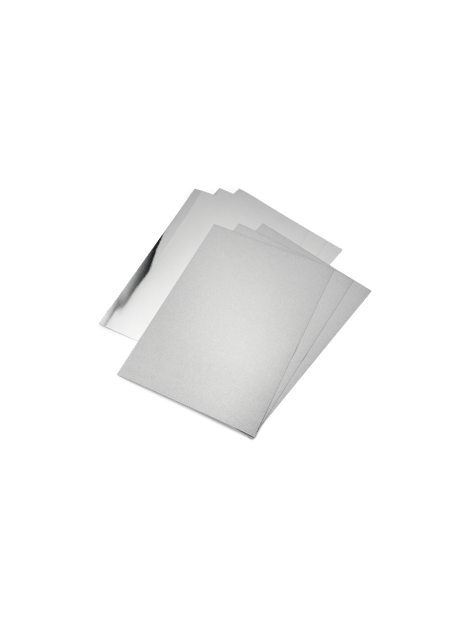 Papier cartonné loisirs créatifs A4 | Papier. 220 g/m². Lot de 6. | Silver