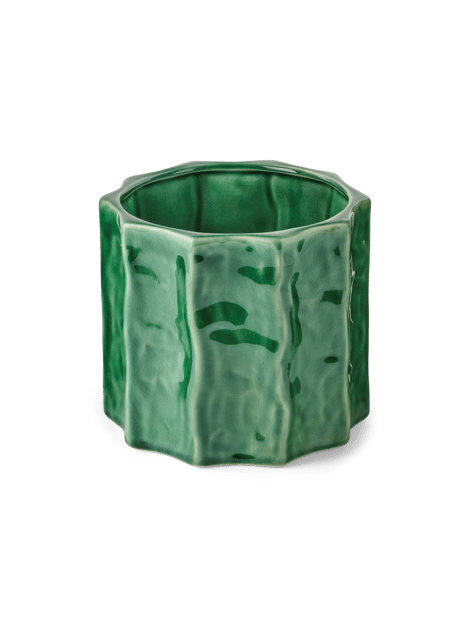 Blomsterpotte | Dolomitt. 16 x 16 x 14 cm. | Green