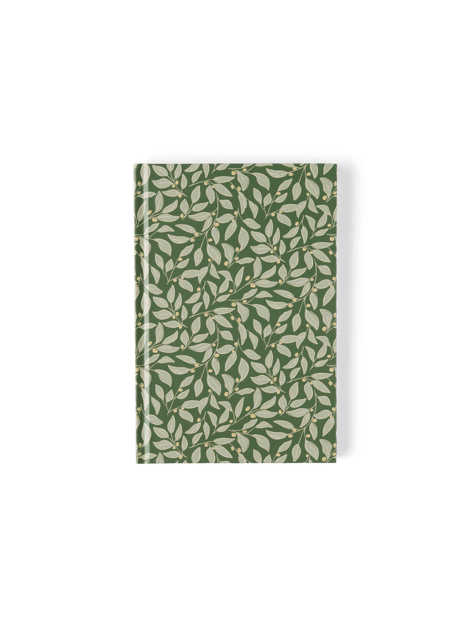 Hardcover notesbog med linjer A5 | Papir. A5. Hardcover. | Moss Green