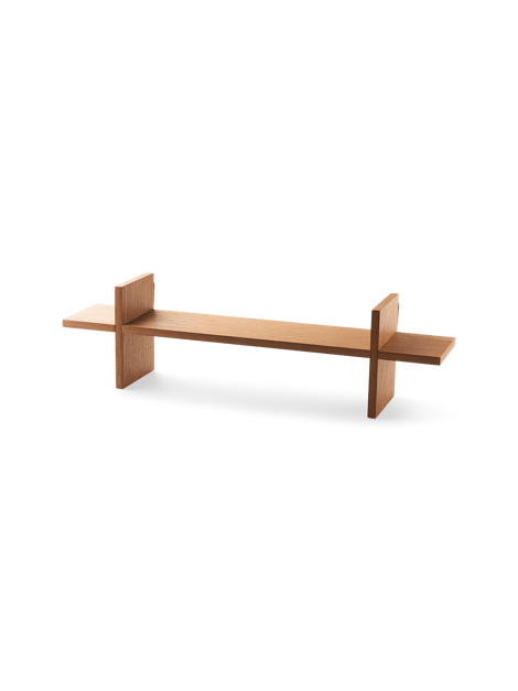 Wall shelf | MDF/oak veneer. 60 x 16 x 12 cm. | Nature