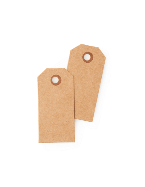 Etiketten | Papier. 8 x 4 cm. 20 stk. | Brown