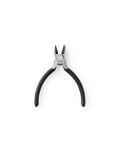 Sideavbiter | Metall/gummi. 13 cm. | Silver, Black